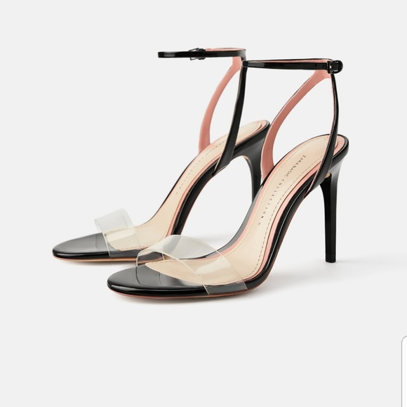 Zara | Shoes | Zara Heel Vinyl Sandals | Poshmark